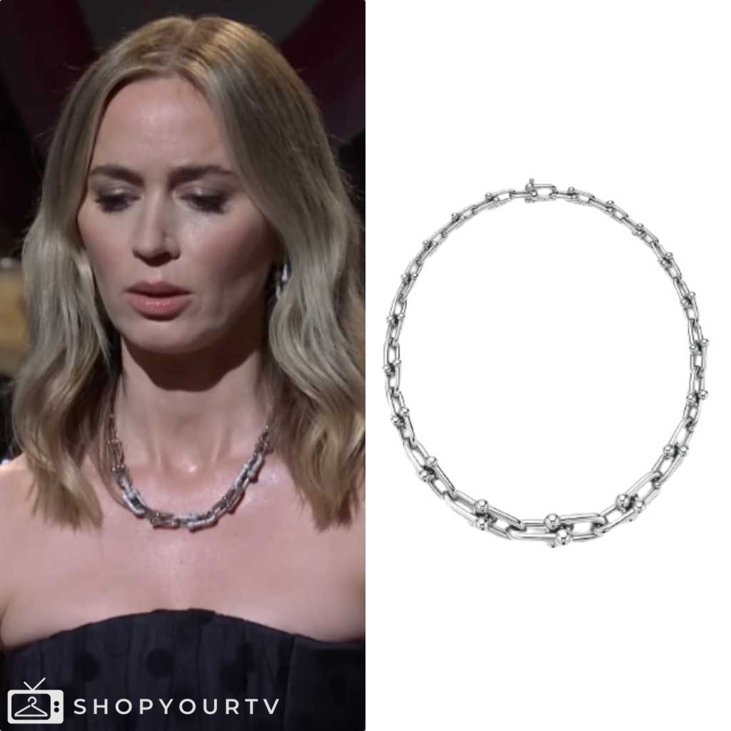 SNL: Season 49 Episode 17 Emily's Silver Chain Link Necklace | Shop Your TV