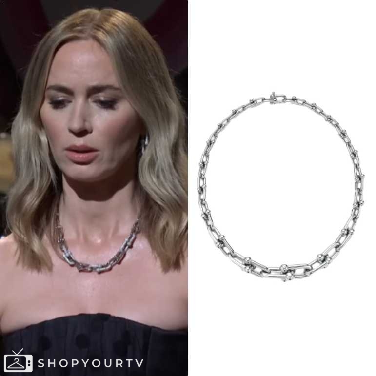 SNL: Season 49 Episode 17 Emily's Silver Chain Link Necklace | Shop Your TV