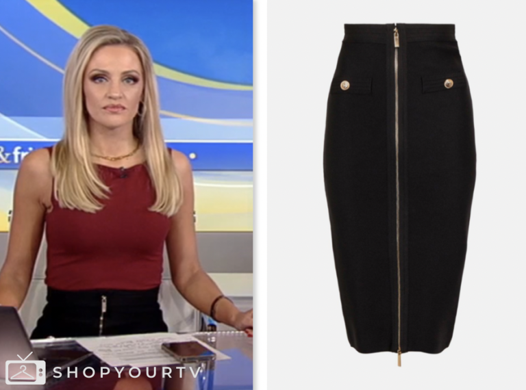 Fox and Friends: March 2024 Carley Shimkus's Navy Blue Cutout Mock Neck ...