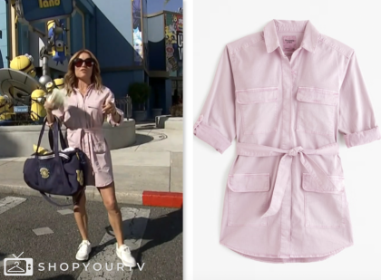 Access Daily: April 2024 Kit Hoover's Pink Utility Shirt Dress | Shop ...