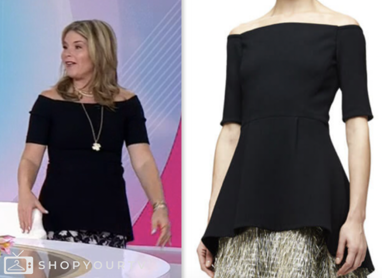 The Today Show: April 2024 Jenna Bush Hager's Black Off-the-Shoulder ...