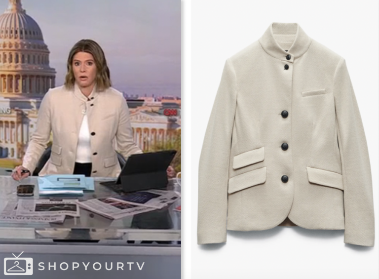 CNN This Morning: March 2024 Kasie Hunt's Olive Green Rolled Cuff ...