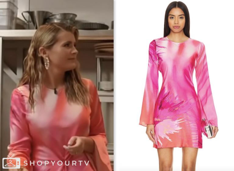 Access Hollywood: April 2024 Elizabeth Chambers's Green Floral Puff ...