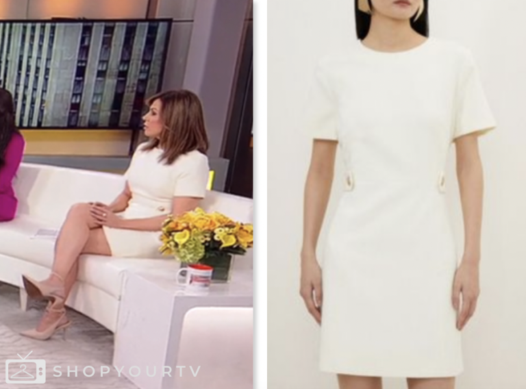 Outnumbered: April 2024 Lisa Boothe's Ivory Tab Waist Sheath Dress ...