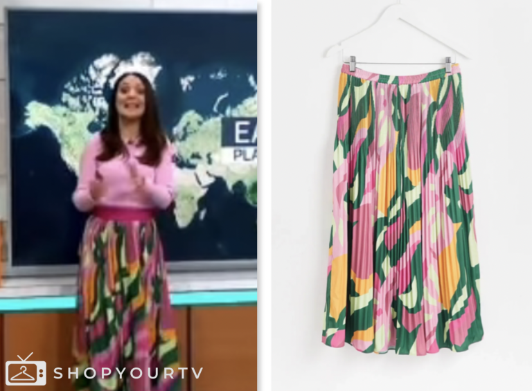 Good Morning Britain: April 2024 Laura Tobin's Pink Ribbed Knit Jumper ...