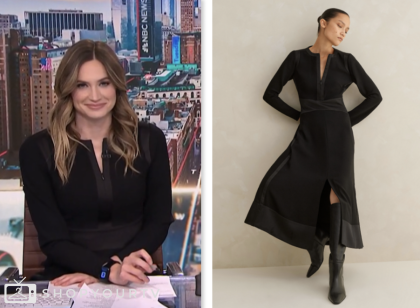 NBC News Daily: April 2024 Ellison Barber's Black Contrast Satin Midi ...