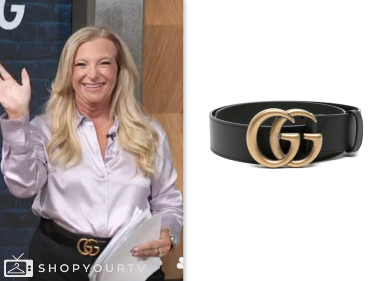 Access Daily: April 2024 Alison Triessl's Black Leather Logo Buckle ...