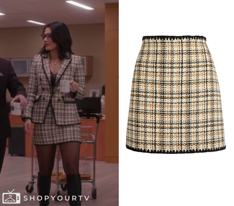 So Help Me Todd: Season 2 Episode 6 Susan's Tweed Mini Skirt | Shop Your TV