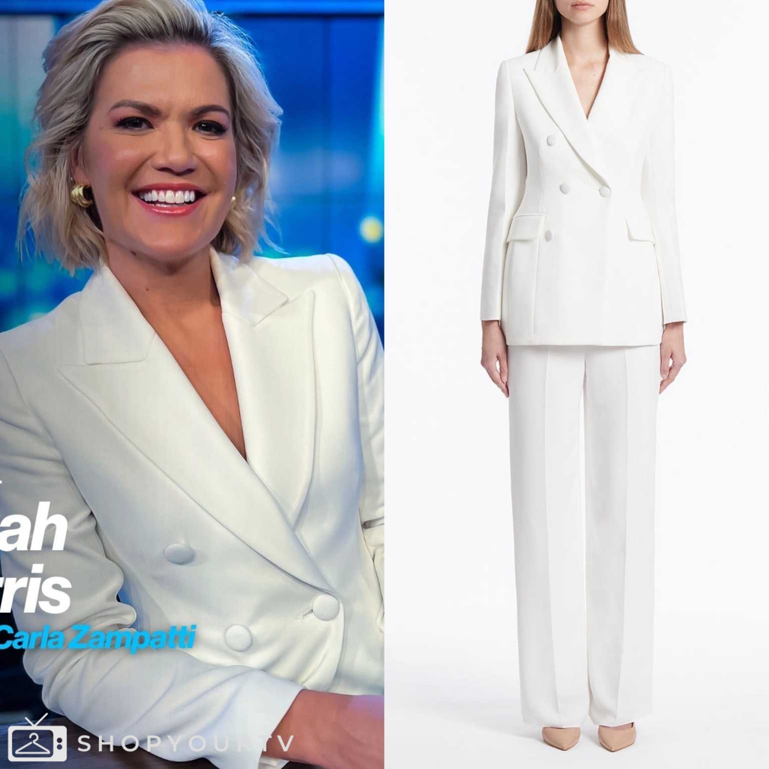 The Project: April 2024 Sara Harris’s White Blazer | Shop Your TV