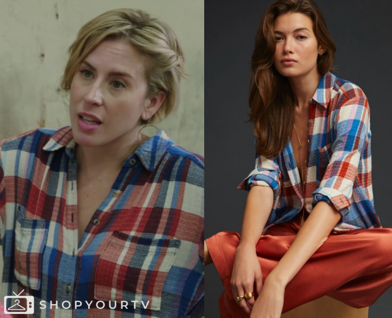 Home Town: Season 8 Episode 13 Erin's Red/Blue Plaid Shirt | Shop Your TV