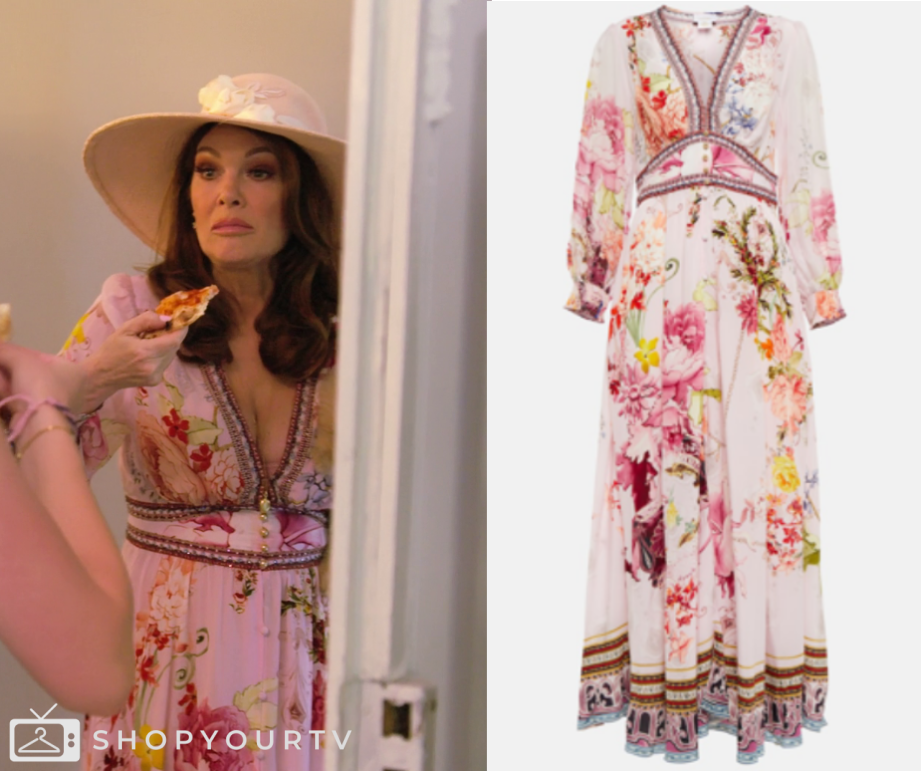 Vanderpump Villa: Season 1 Episode 7 Lisa's Pink Floral V Neck Maxi ...