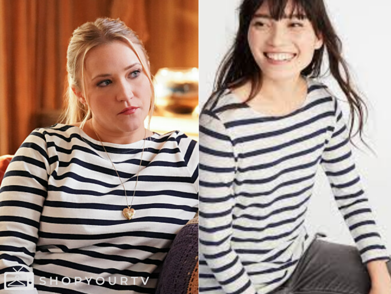 Young Sheldon: Season 7 Episode 8 Mandy's Black & White Striped Shirt ...