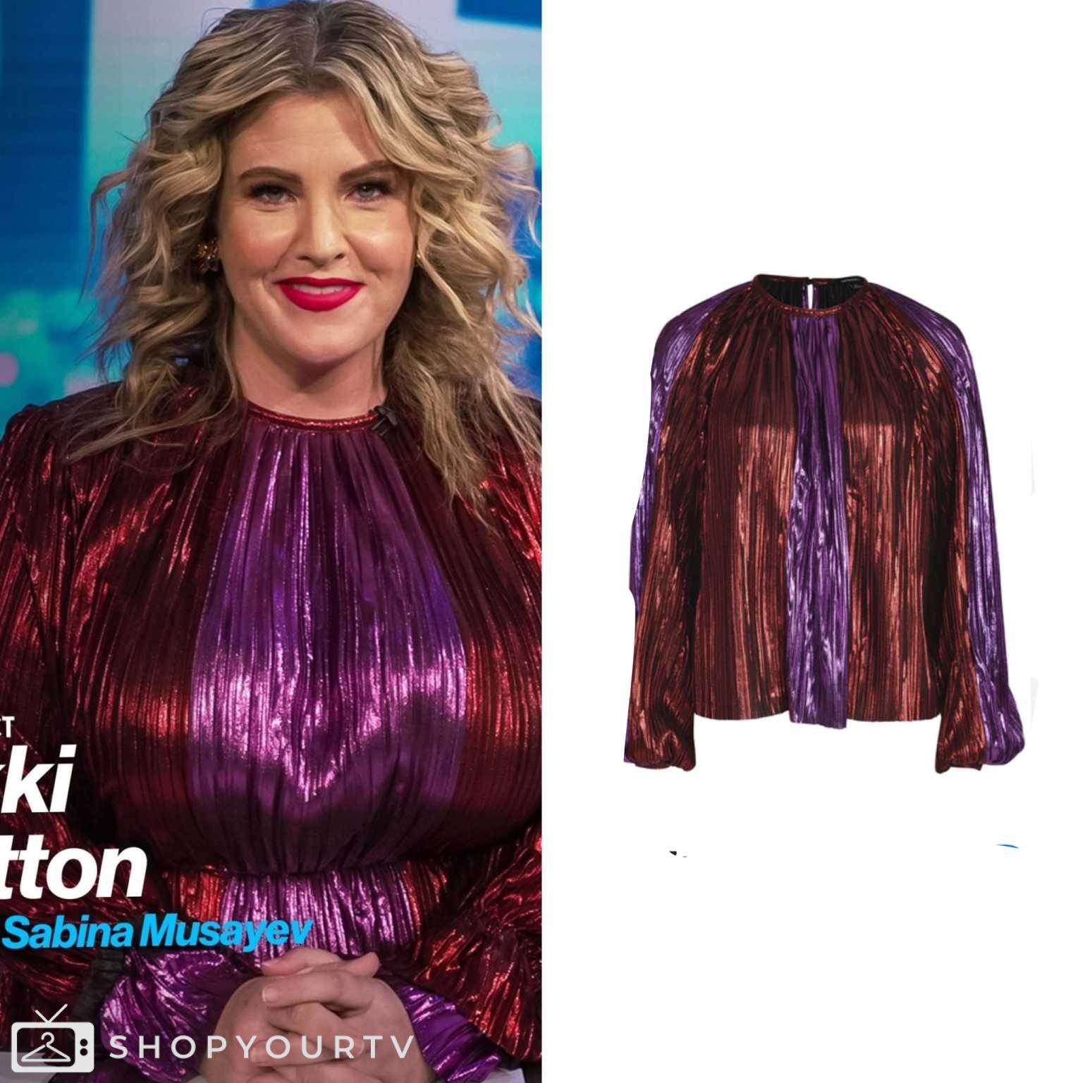 The Project: April 2024 Nikki Britton’s Pleated Multicolor Blouse ...