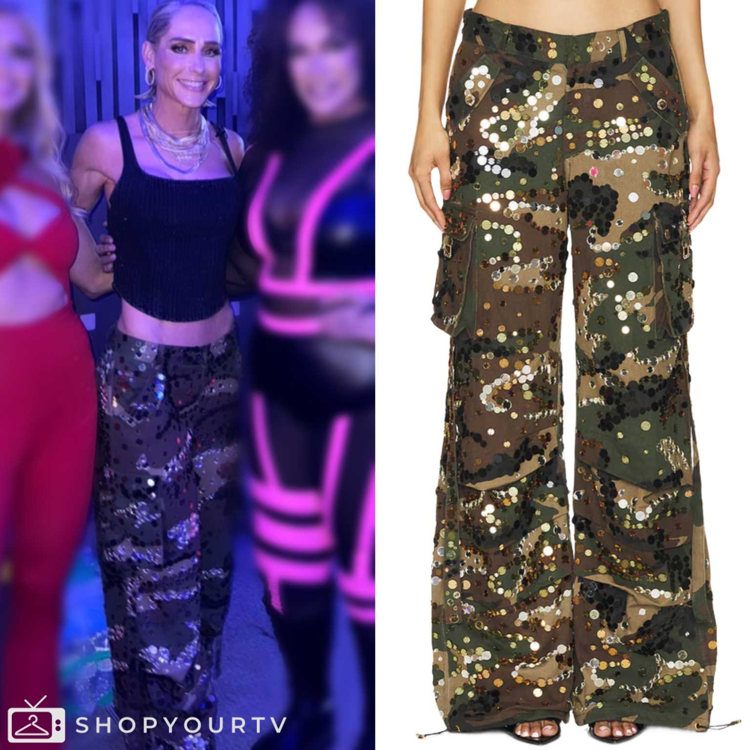 WWE Smackdown: April 2024 Michelle's Camo Rhinestone Pants | Shop Your TV