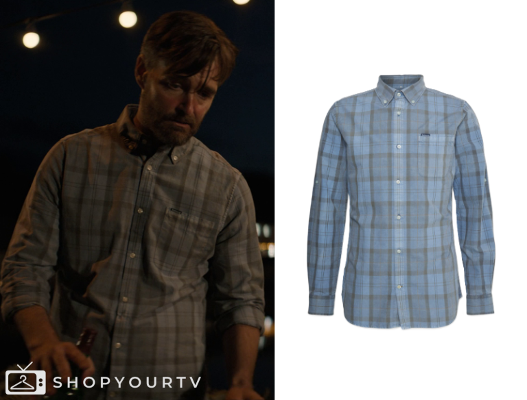 Bodkin: Season 1 Episode 3 Gilbert's Blue Plaid Shirt | Shop Your TV
