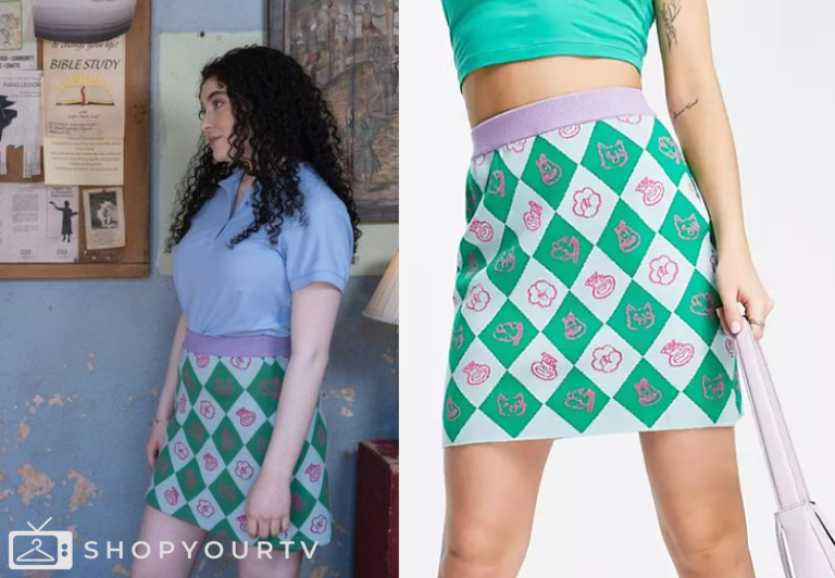 Pretty Little Liars Summer School: Season 2 Checkered Knit mini Skirt ...