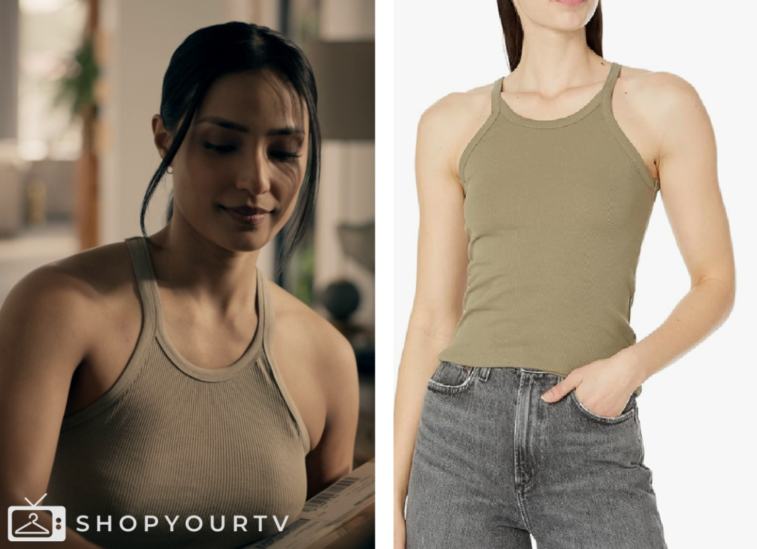 S.W.A.T. Season 7 Episode 11 Olivia's Ribbed High Neck Tank Top | Shop Your TV