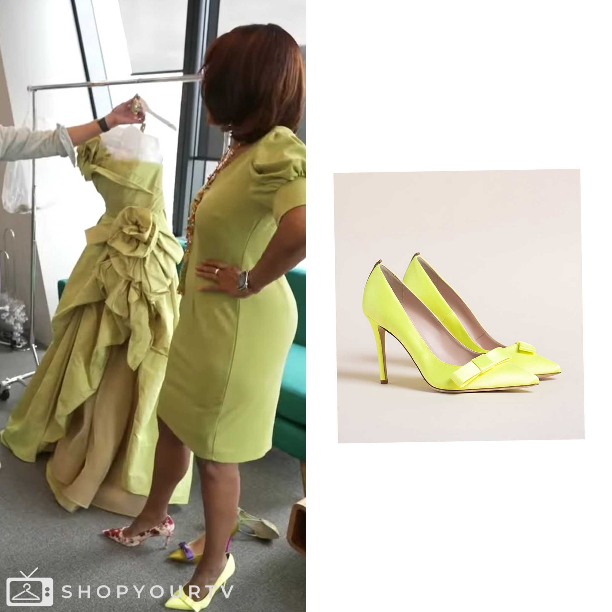 CBS Mornings: May 2024 Gayle King’s Lime Bow Pumps | Shop Your TV