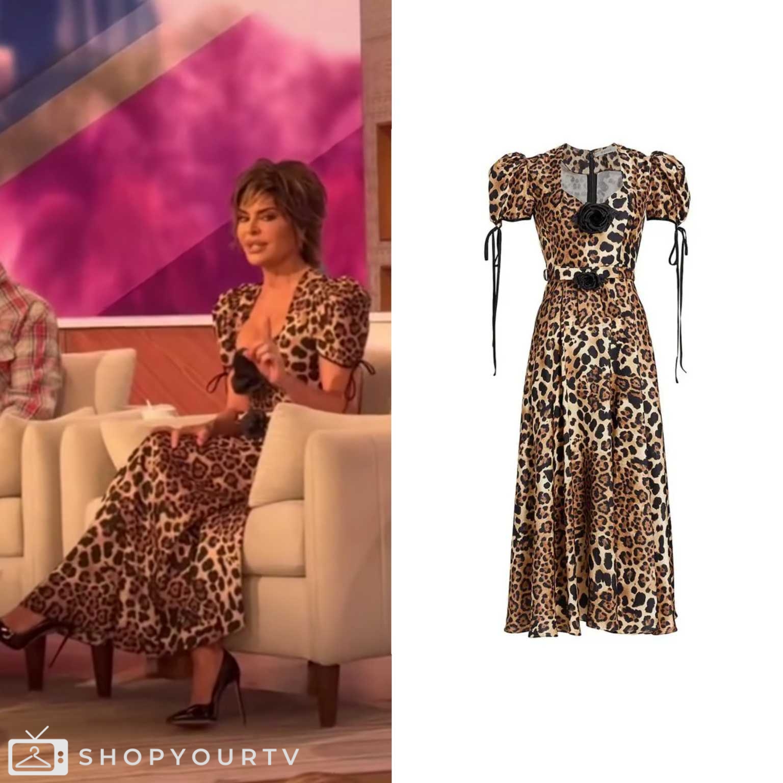 The Talk: May 2024 Lisa Rinna’s Leopard Midi Dress | Shop Your TV