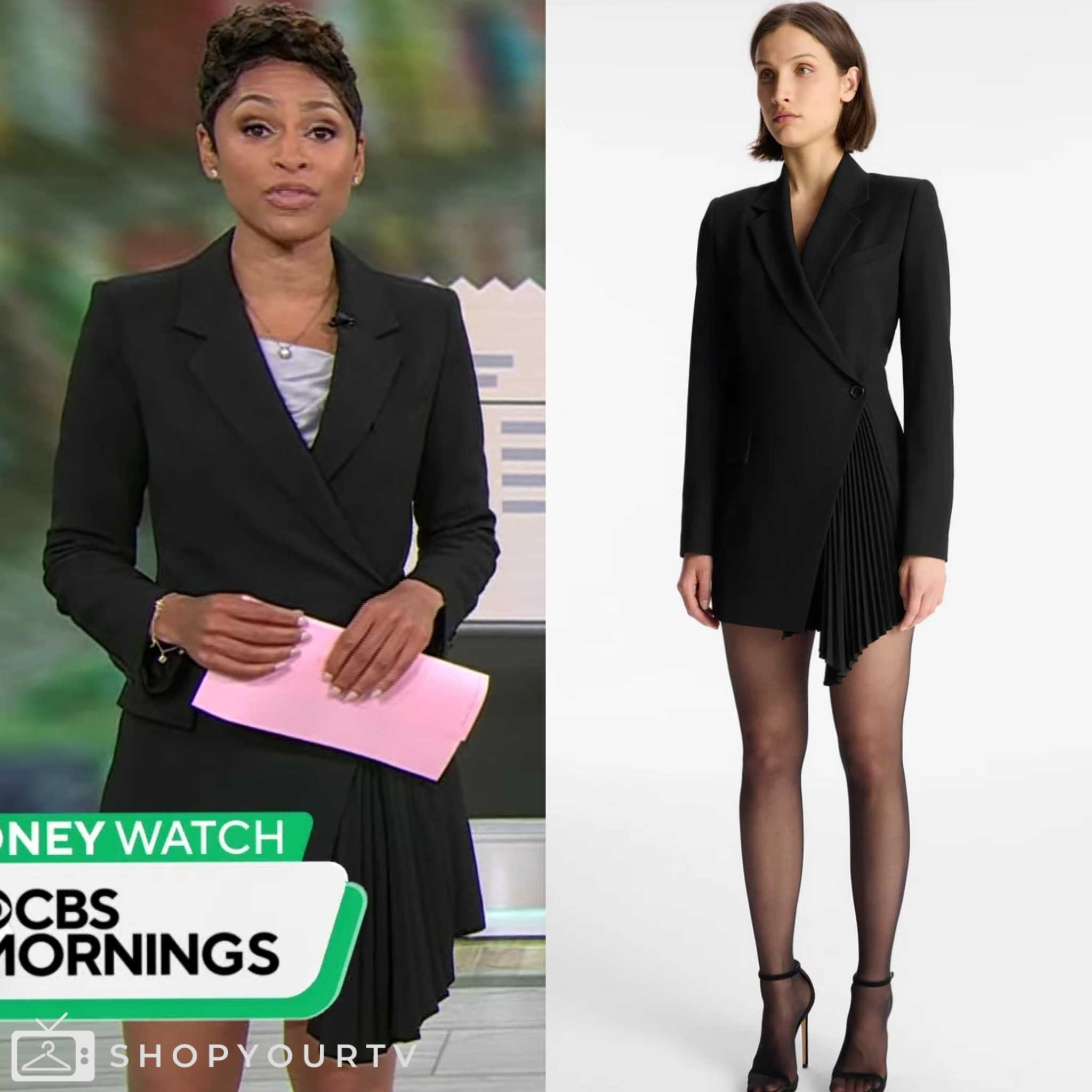 CBS Mornings: May 2024 Jericka Duncan’s Black Blazer Dress | Shop Your TV
