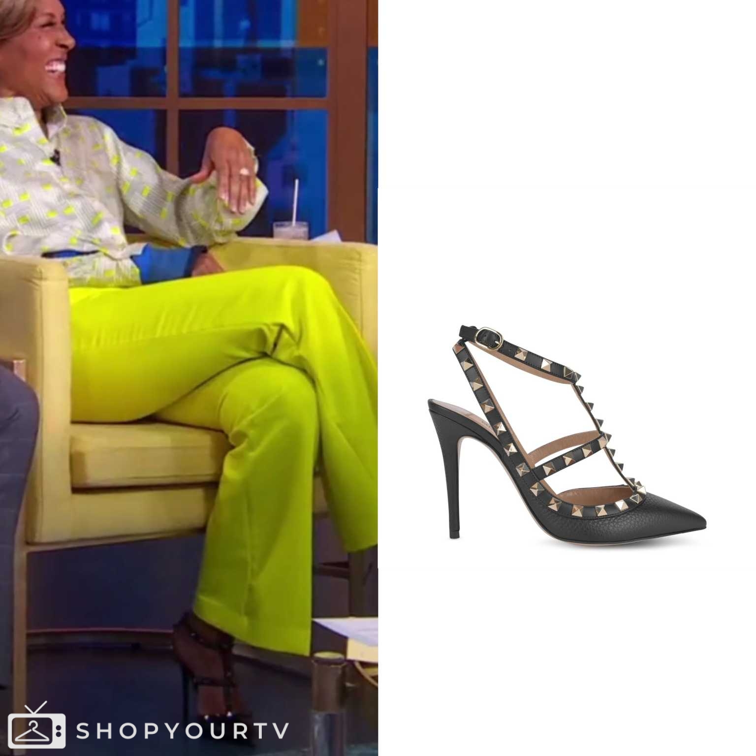 Good Morning America: May 2024 Robin Roberts’s Black Studded Pumps ...