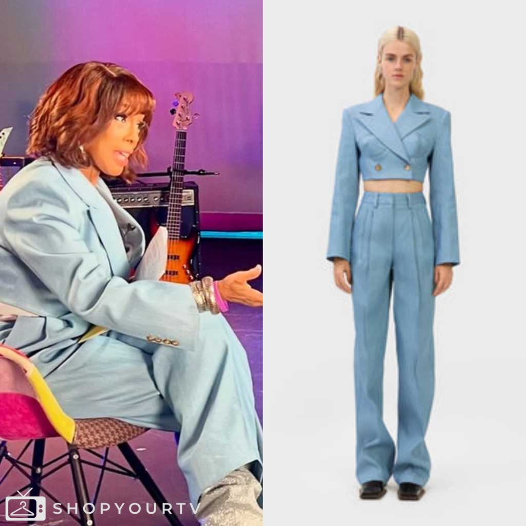 CBS Mornings: May 2024 Gayle King’s Blue Cropped Blazer | Shop Your TV
