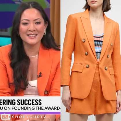 CBS Mornings: May 2024 Amy Liu’s Orange Blazer | Shop Your TV