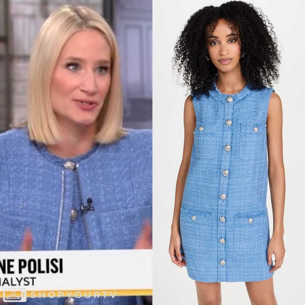 CBS Mornings: May 2024 Caroline Polisi’s Blue Tweed Dress | Shop Your TV
