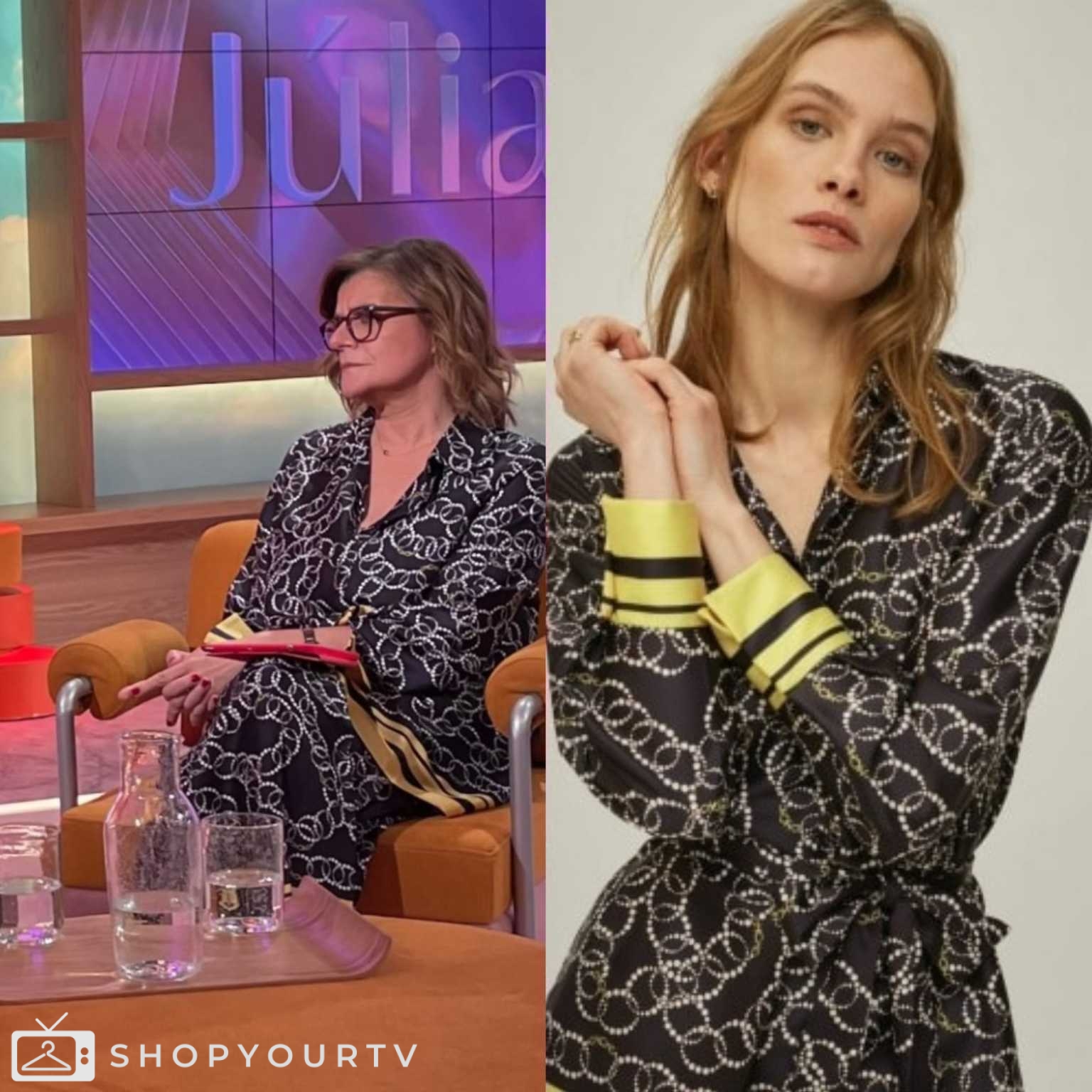 Julia: May 2024 Julia’s Chain Print Top | Shop Your TV