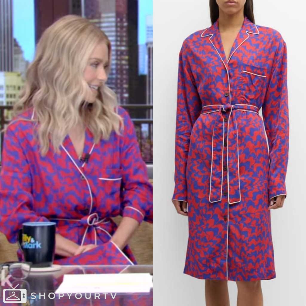 Live with Kelly and Mark: May 2024 Kelly’s Abstract-Print Shirtdress ...