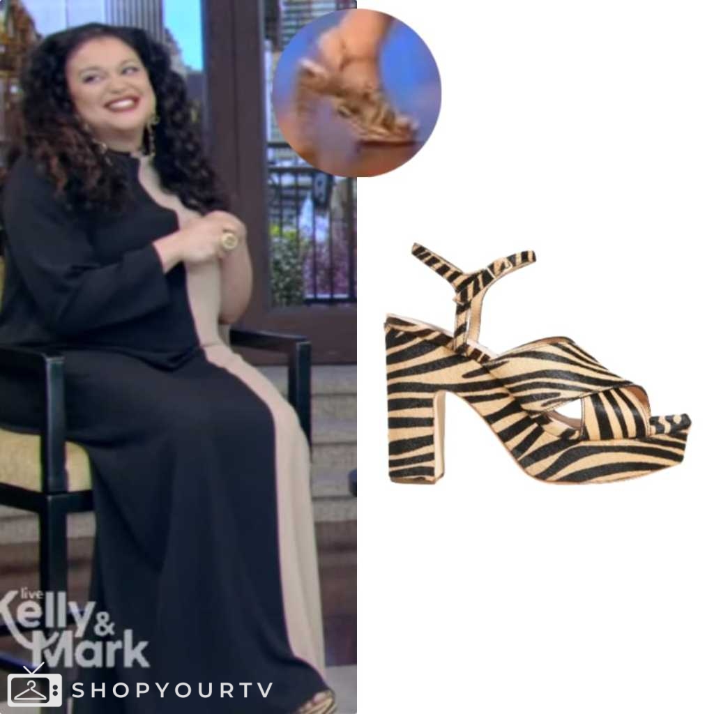 Live with Kelly and Mark: May 2024 Michelle’s Zebra Platform Sandals ...
