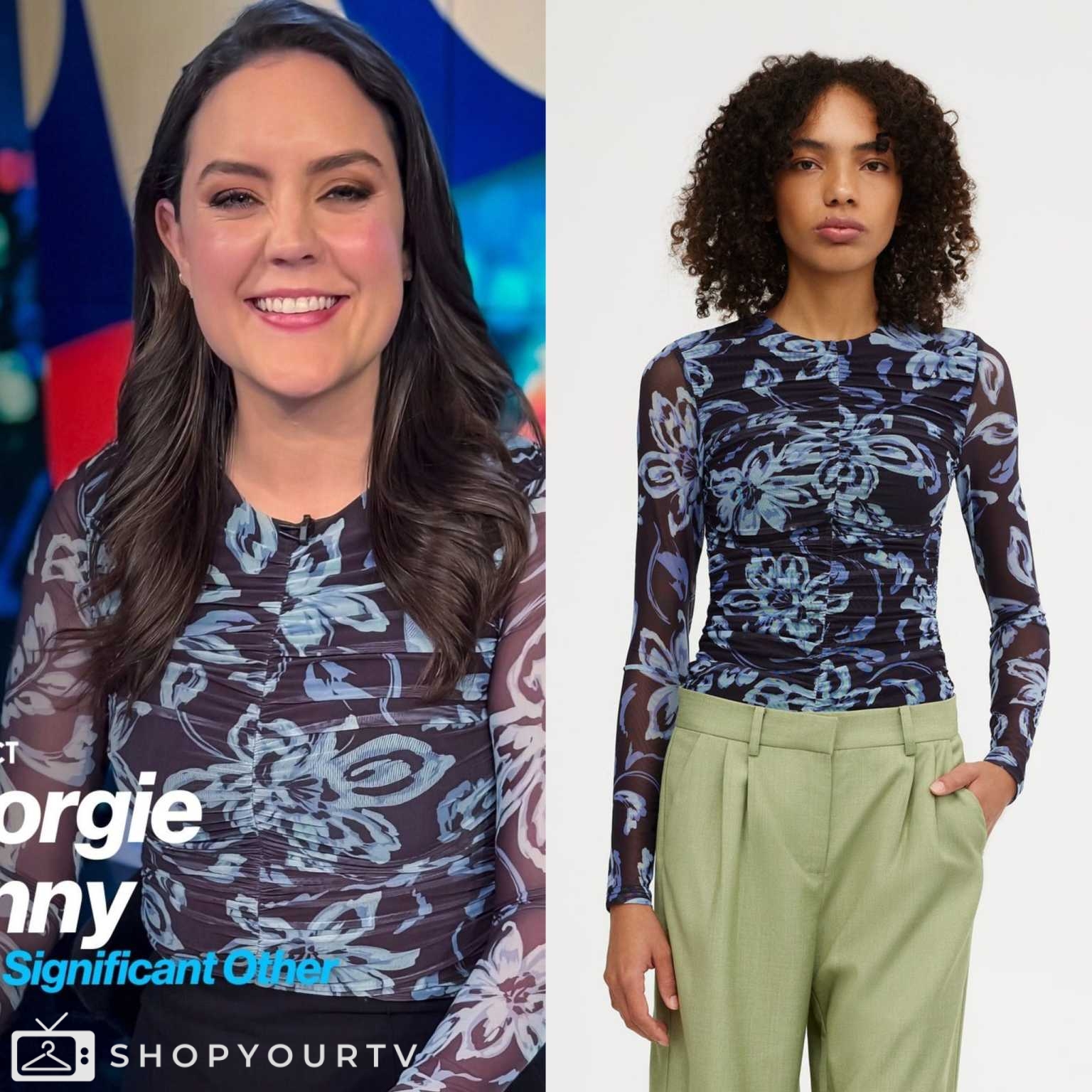 The Project: May 2024 Georgie Tunny’s Printed Mesh Top | Shop Your TV