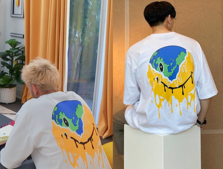 The Circle: Season 6 Episode 11 Myles' Smiley Earth Tee | Shop Your TV