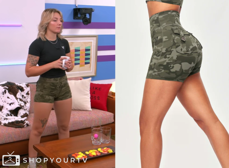 The Circle: Season 6 Episode 9 Autumn's Camo Pocket Shorts | Shop Your TV