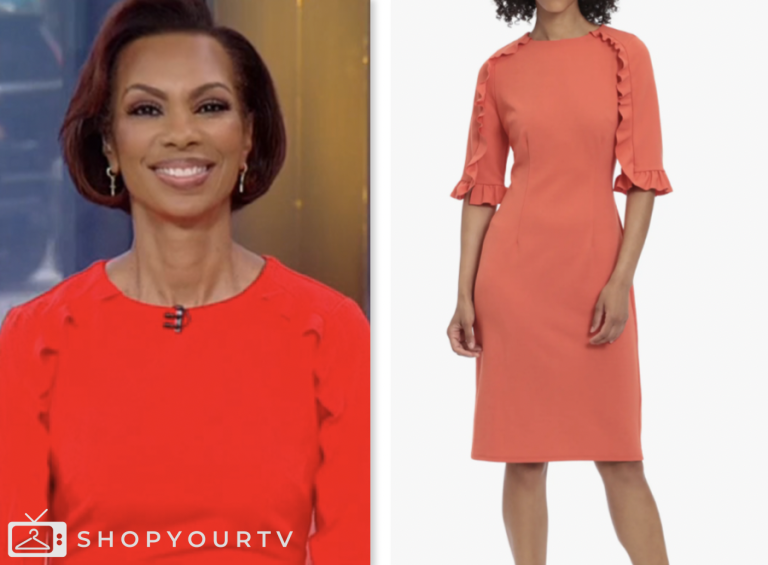 Outnumbered: April 2024 Harris Faulkner's Red Shirt Dress | Shop Your TV