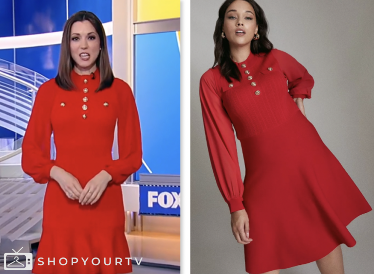 Fox and Friends: May 2024 Chanley Painter's Red Knit Military Button ...