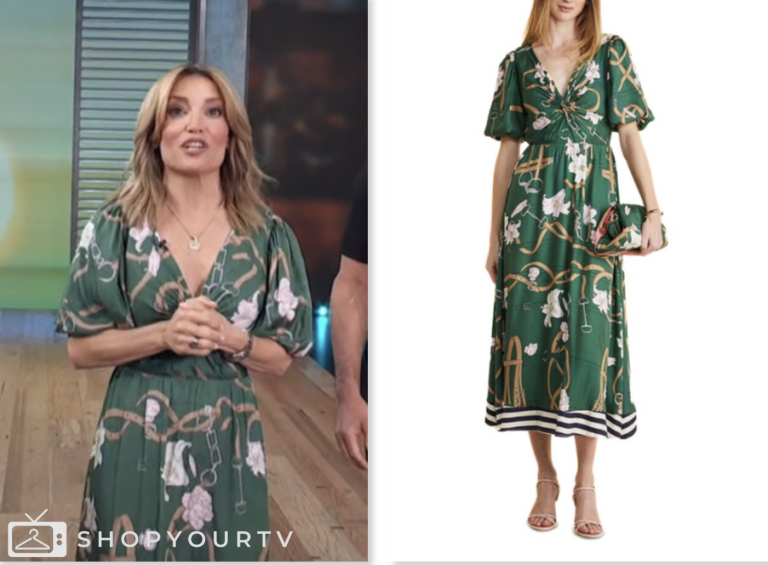 Access Daily: April 2024 Kit Hoover's Blue and White Printed Sheath ...