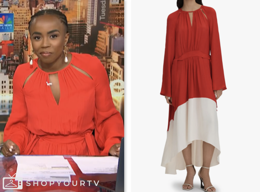 NBC News Daily: May 2024 Zinhle Essamuah's Red and White Colorblock ...
