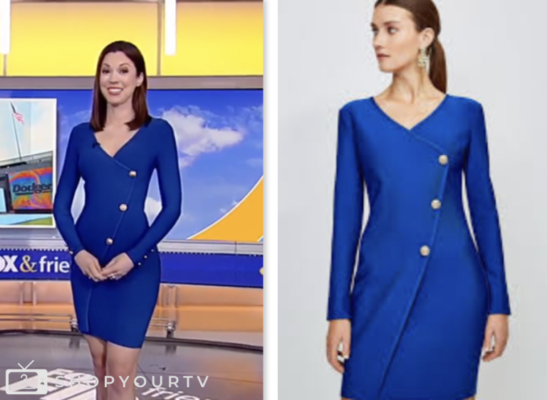 Fox and Friends: May 2024 Chanley Painter's Blue Wrap Dress | Shop Your TV