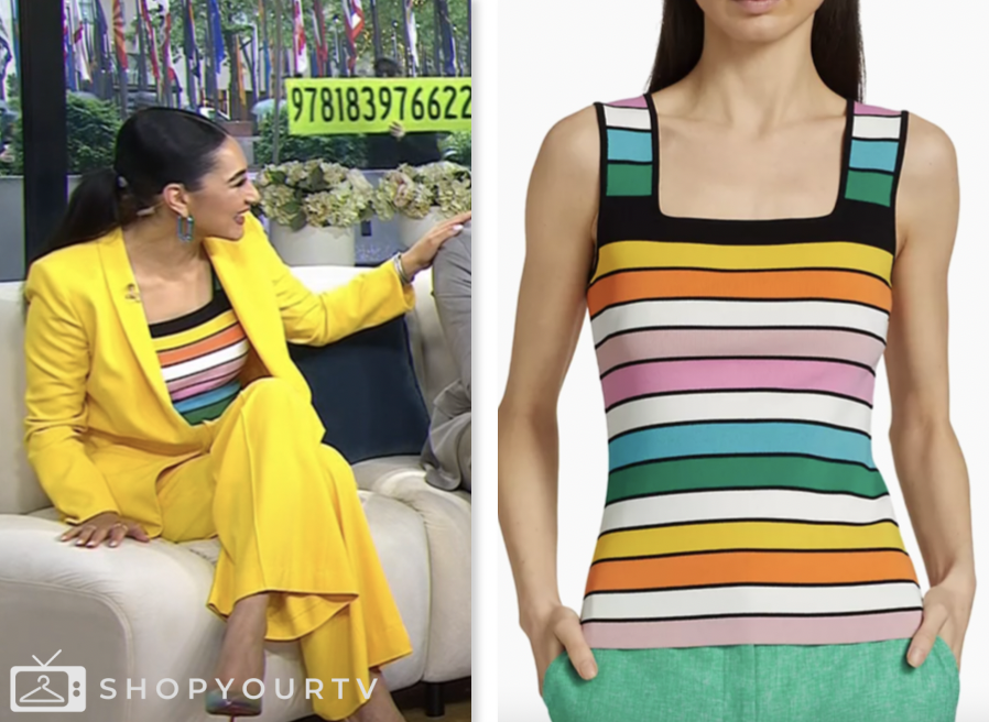 The Today Show: May 2024 Morgan Radford's Striped Knit Top | Shop Your TV