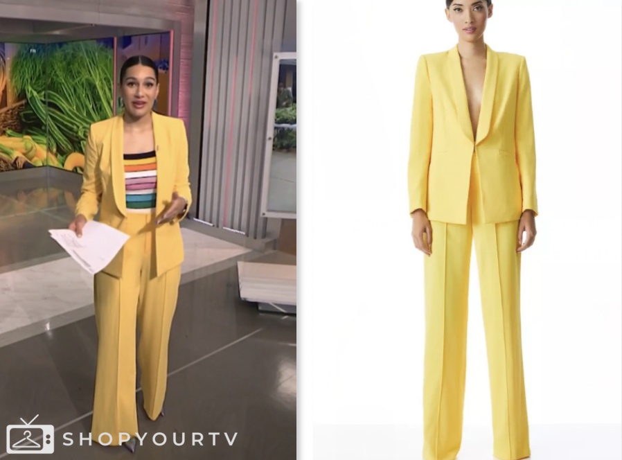 NBC News Daily: May 2024 Morgan Radford's Yellow Blazer and Pant Suit ...