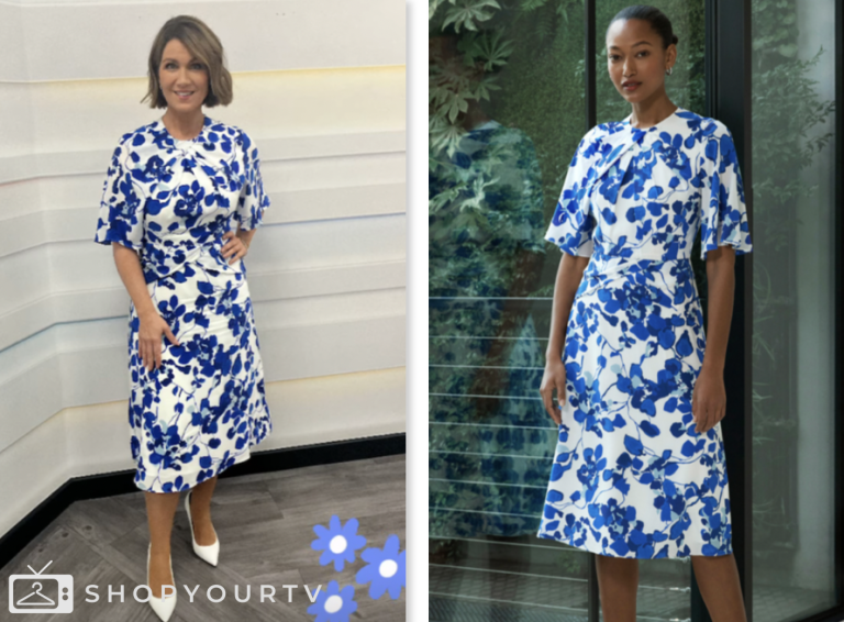 Good Morning Britain: May 2024 Susanna Reid's Blue and White Floral ...