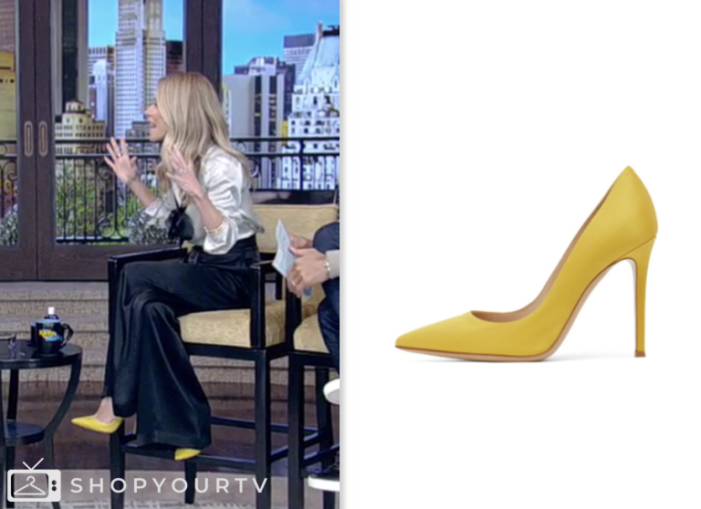 Live with Kelly and Mark: April 2024 Kelly’s Navy Blue Contrast Waist ...