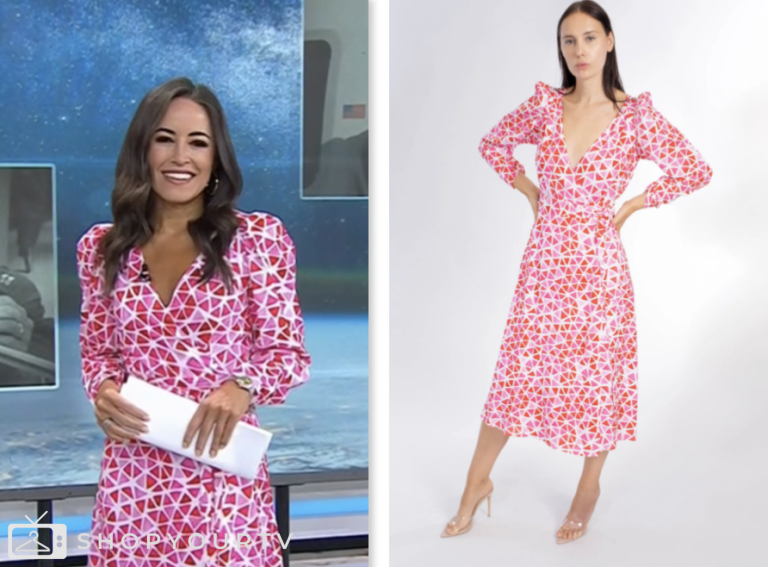 The Today Show: May 2024 Kaylee Hartung's Pink Geometric Print Wrap ...
