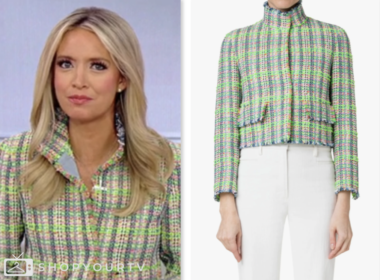 Outnumbered: May 2024 Kayleigh McEnany's Green Check Tweed Jacket ...