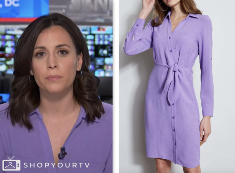 The Today Show: May 2024 Hallie Jackson's Lilac Purple Shirt Dress ...