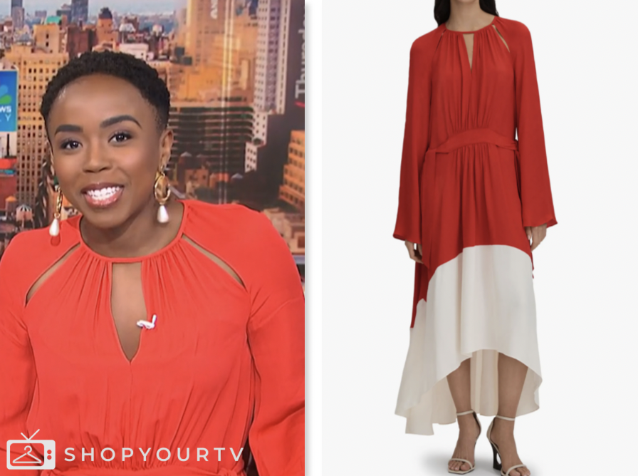 NBC News Daily: May 2024 Zinhle Essamuah's Red and White Colorblock ...