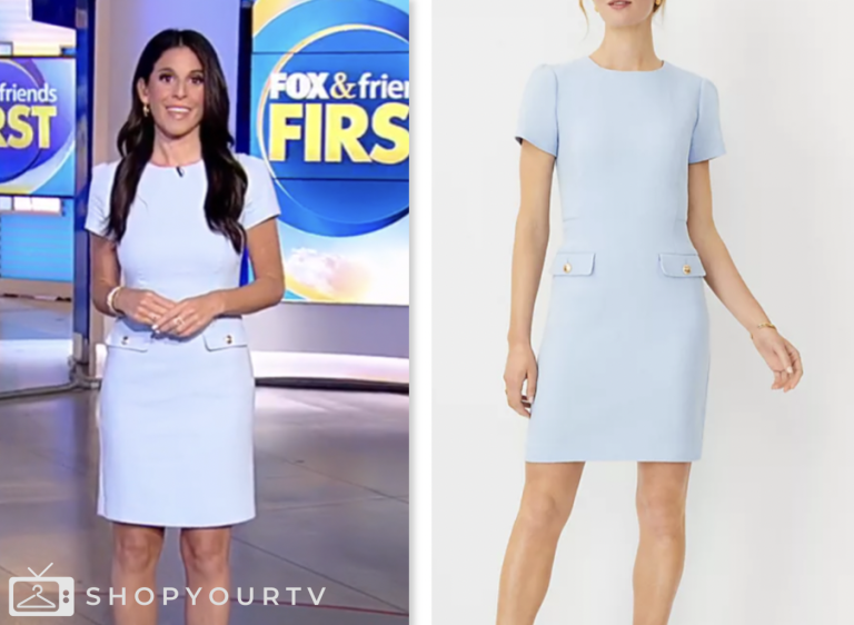 Fox and Friends: May 2024 Brooke Singman's Light Blue Shift Dress ...