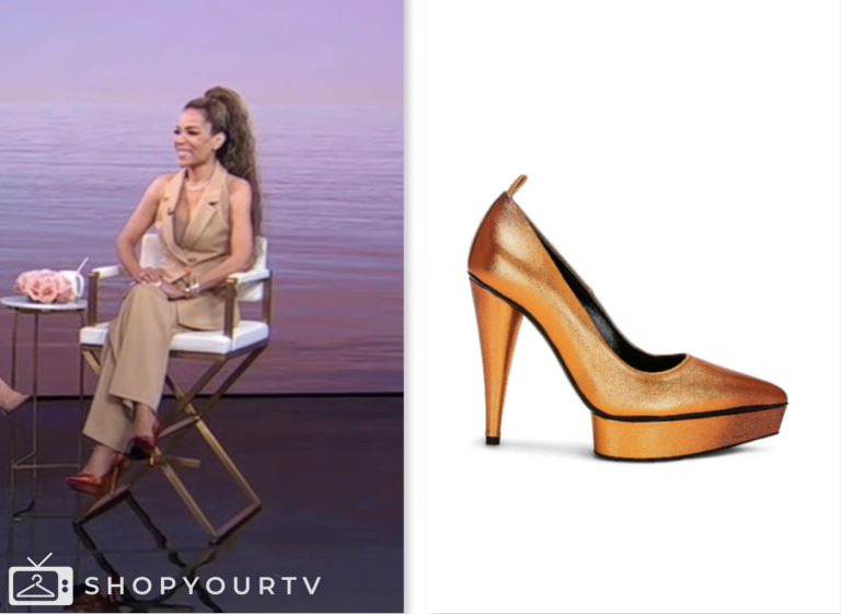 Good Morning America: May 2024 Sunny Hostin's Orange Platform Pumps ...