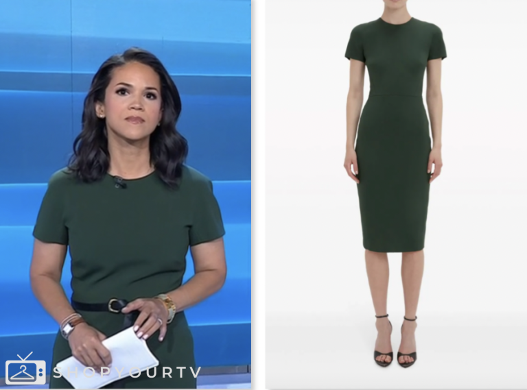 The Today Show: May 2024 Laura Jarrett's Green Short Sleeve Sheath ...